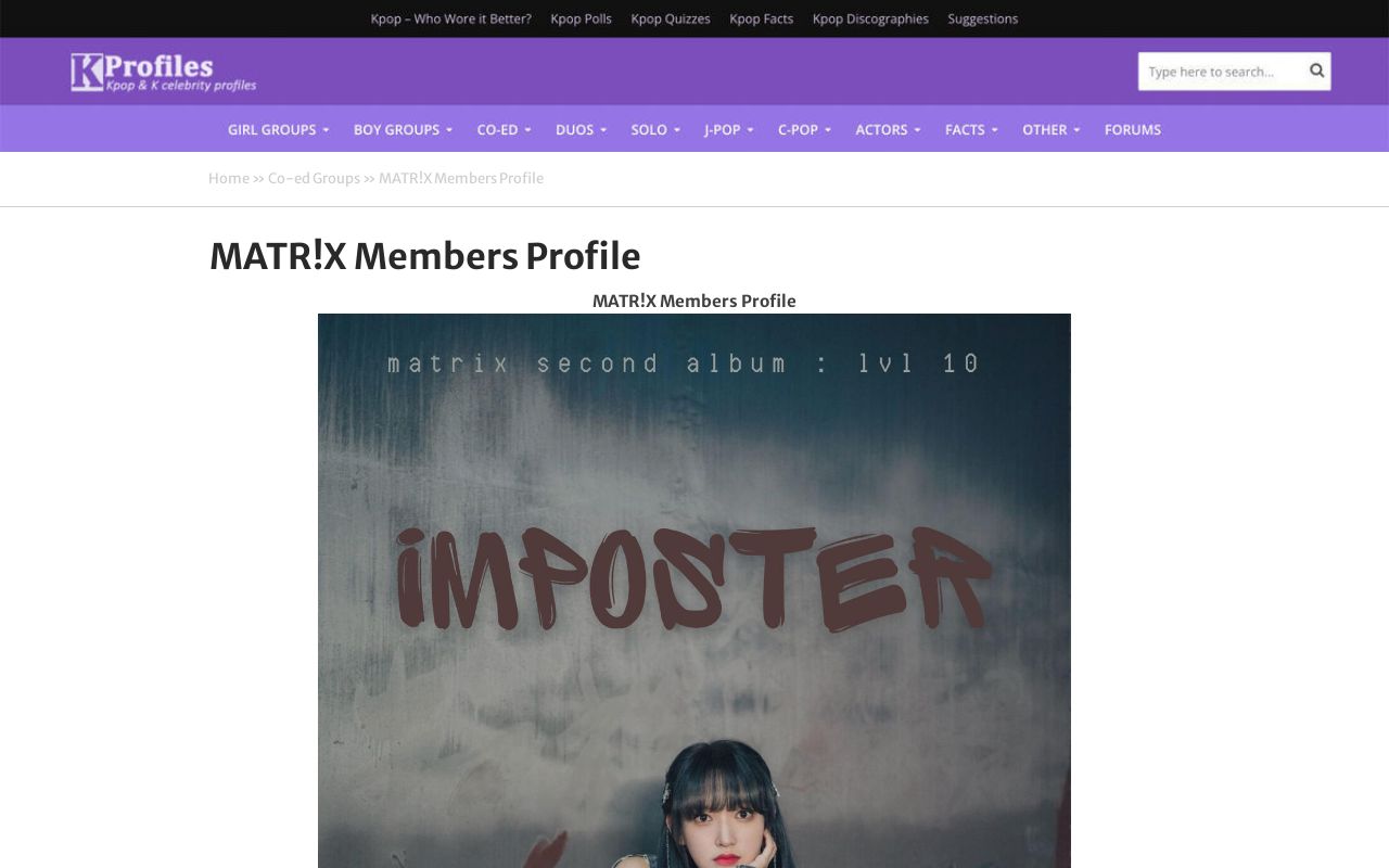 MATR!X Members Profile